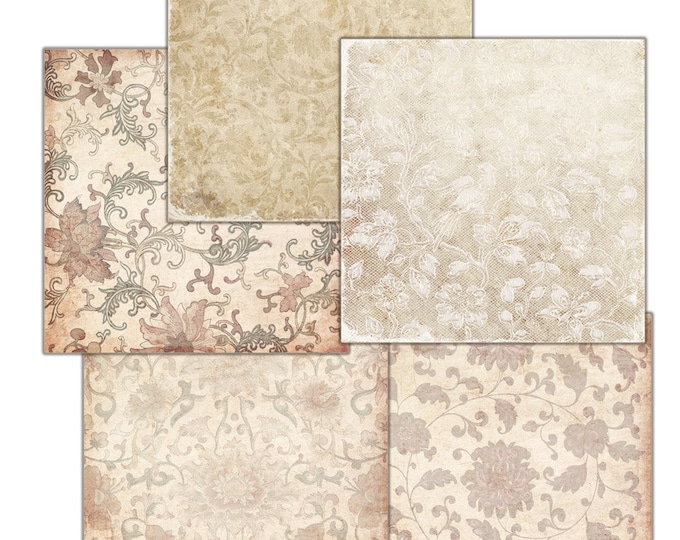 Wallpaper Decoupage, BACKGROUND Vintage Oriental Chic - Set of 5 ...