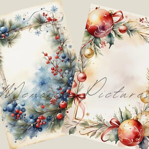 Vintage Christmas Frames: Shabby Chic Digital Paper Pack (digital ...
