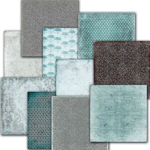 Light Blue Decoupage 12 X 12 Paper Pack Digital Papers, Paper Crafts ...