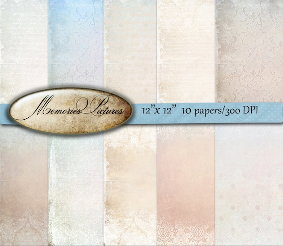 Digital Scrapbook Paper Pack .vintage Letters . Beige Craft | Etsy