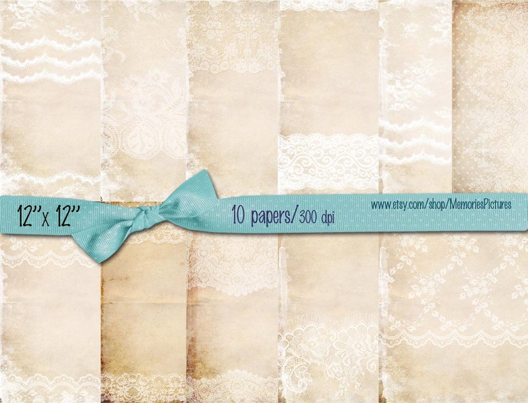 Digital Lace Background // Printable Digital Grunge Papers ,scrapbook ...