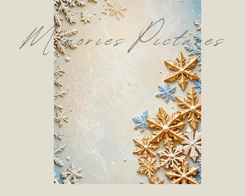 Christmas Frames Snowflakes Digital Printable Papers Vintage ...