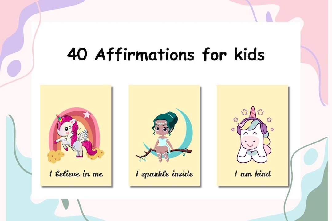 Unicorn Affirmation Cards for Kids: Positive Encouragement, Mindfulness ...