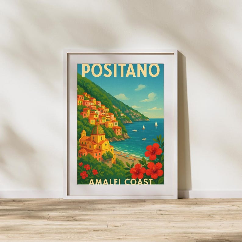 Positano Amalfi Coast Poster - Etsy