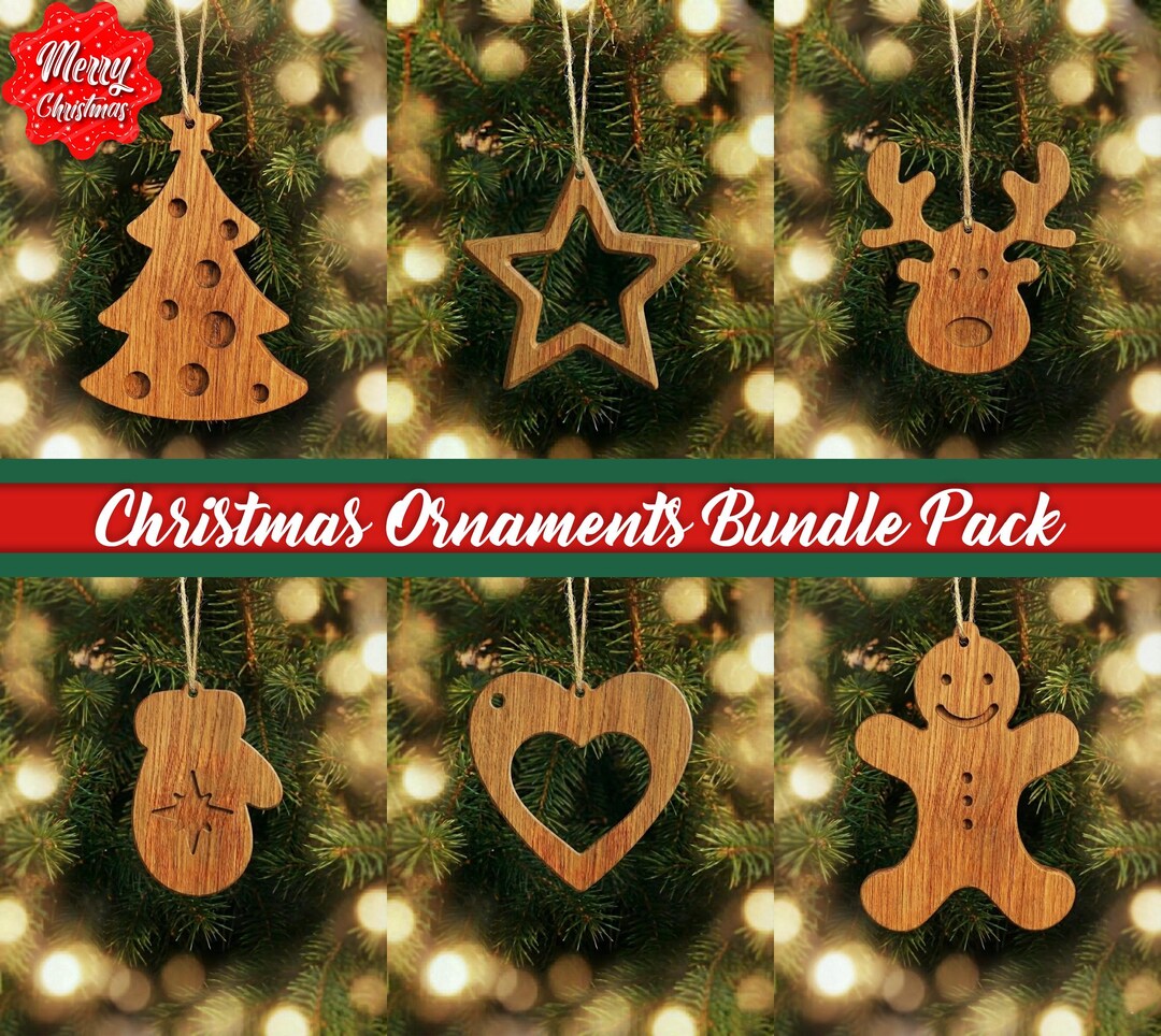 Christmas Ornaments Bundle Pack for Cnc Machine SVG DXF EPS | Tree ...