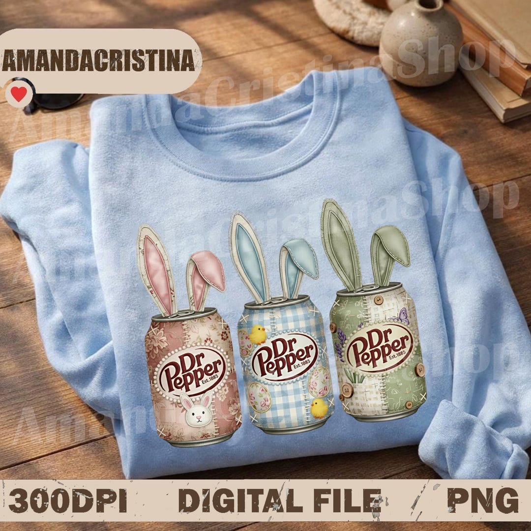 Dr Pepper Bunny Easter Soda PNG, Retro Soda Bottle PNG, Cute Cute ...