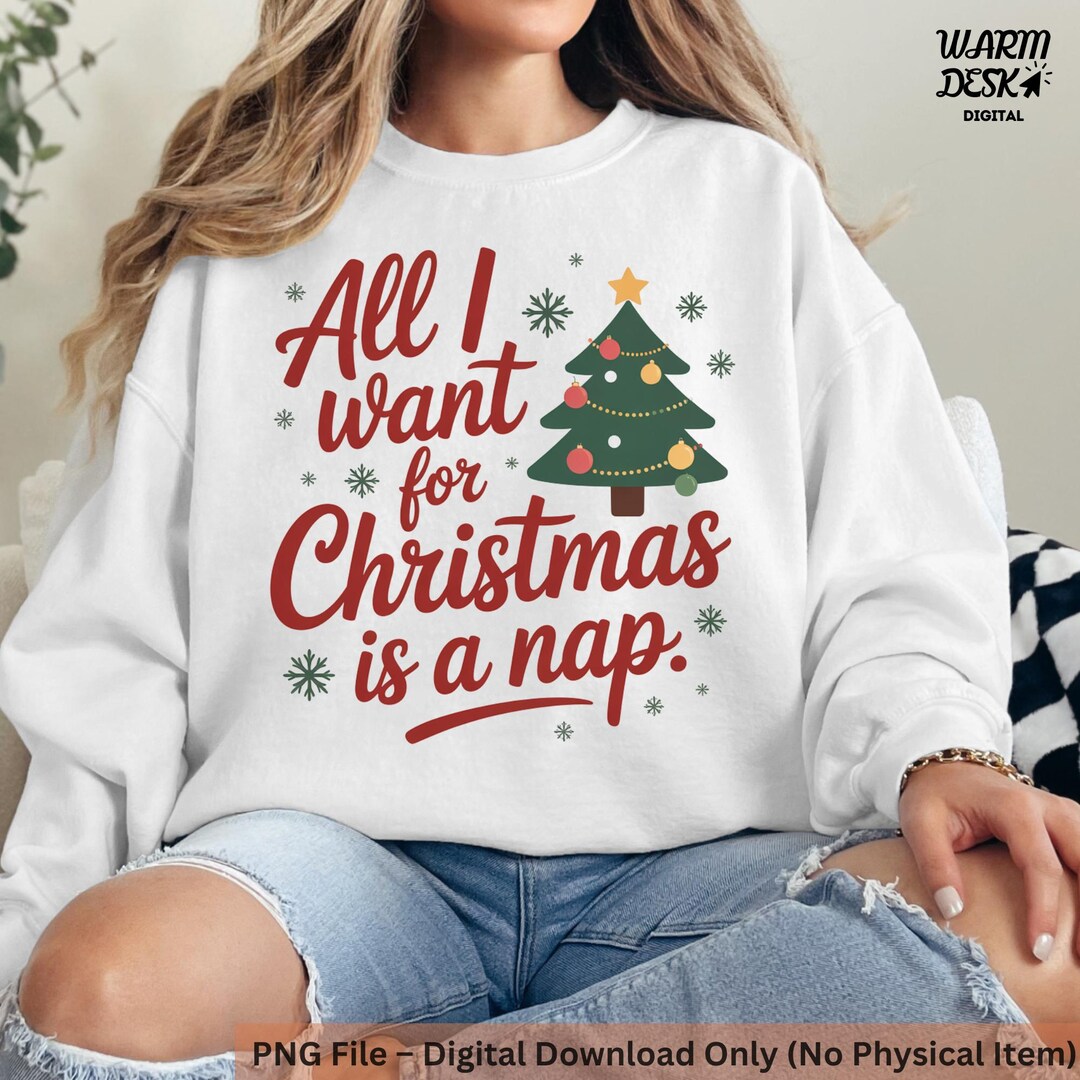 Funny Christmas Nap PNG Set | Cozy Holiday Design (digital Download ...