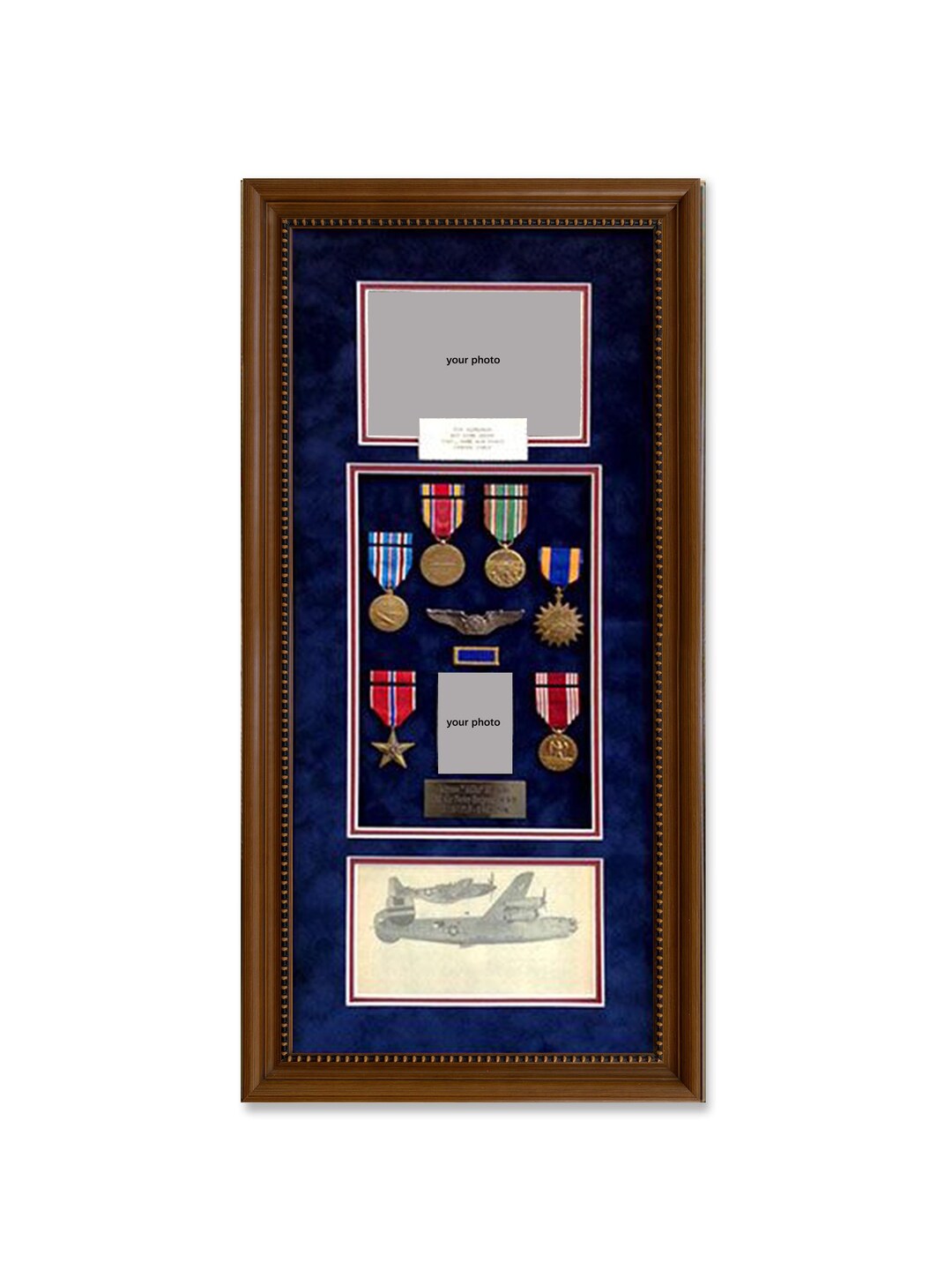 Medal Display, War Memorabilia Frame, Veteran Keepsake, Military Photo ...