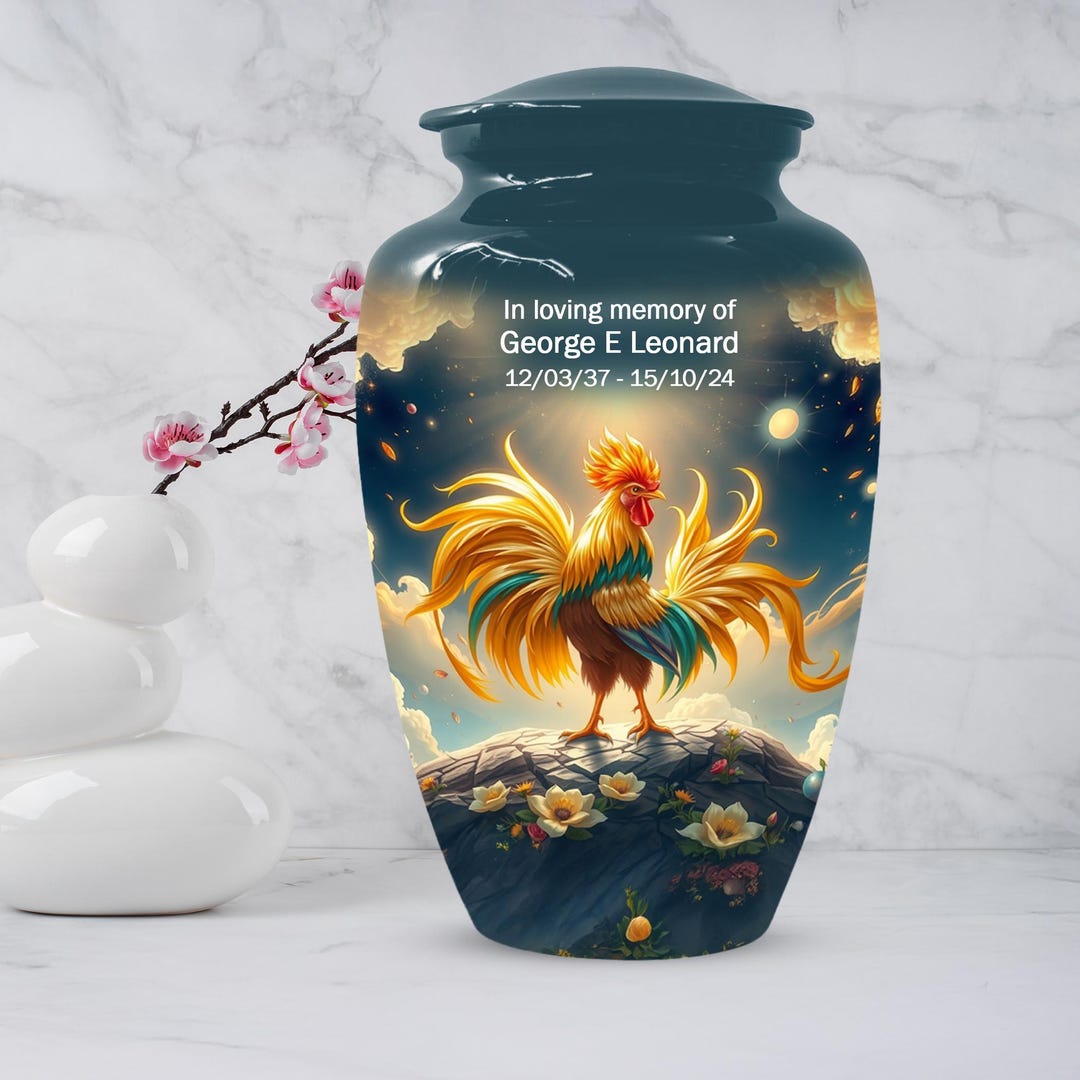 Chicken Urn for Human Ashes | Rooster Small Mini Keepsake Cremation ...