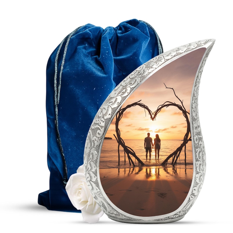 Sunset Beach Couple Urns for Ashes - Extra Large Comapanion Urn for Mom ...