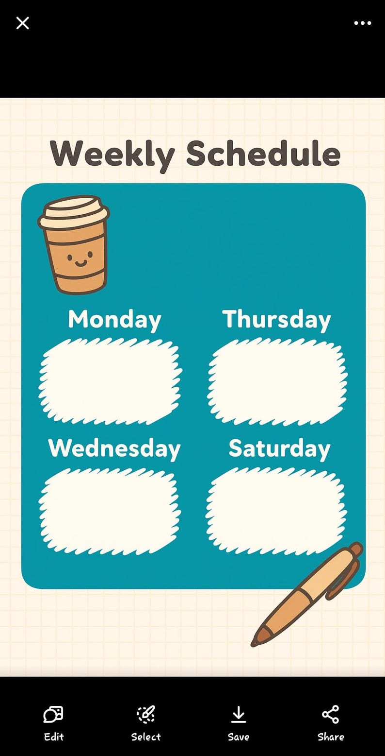 Printable Weekly Schedule Template | Cute Editable Planner | Digital ...