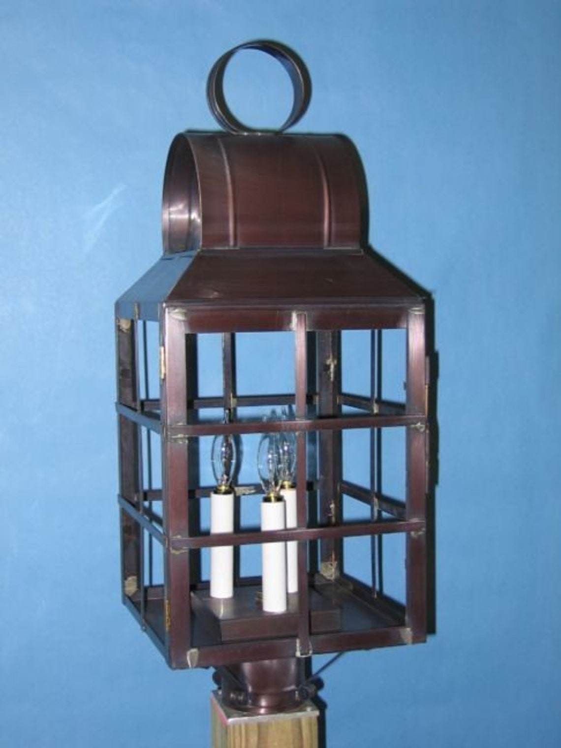 Copper Post Light -- Antique Copper Finish -3050HC - Etsy