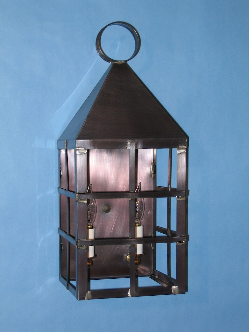 Reproduction Copper Wall Lantern Pyramid Style 7030hc - Etsy