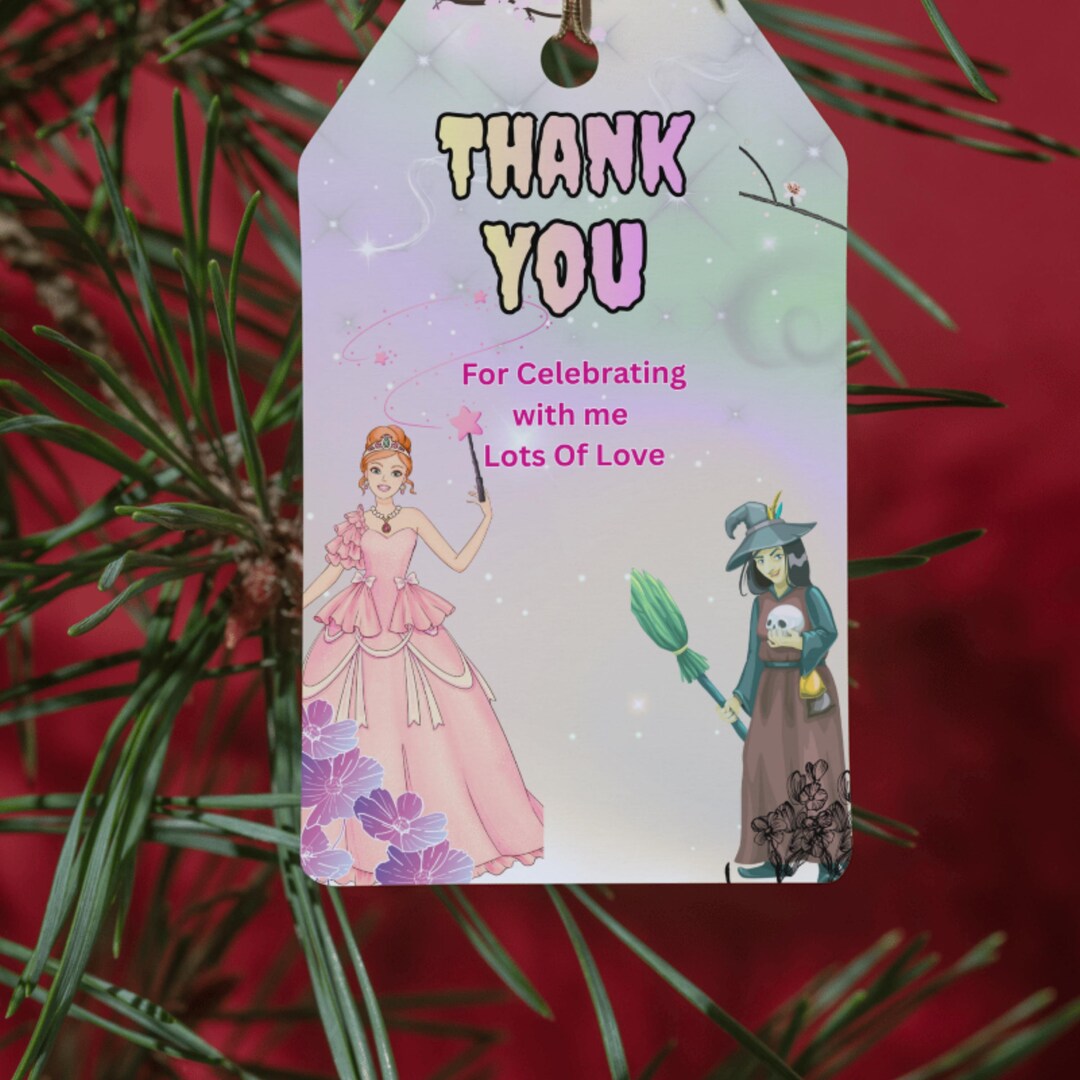 Wicked Thank You Tags PNG SVG | Wicked Birthday Party Favor Printable ...