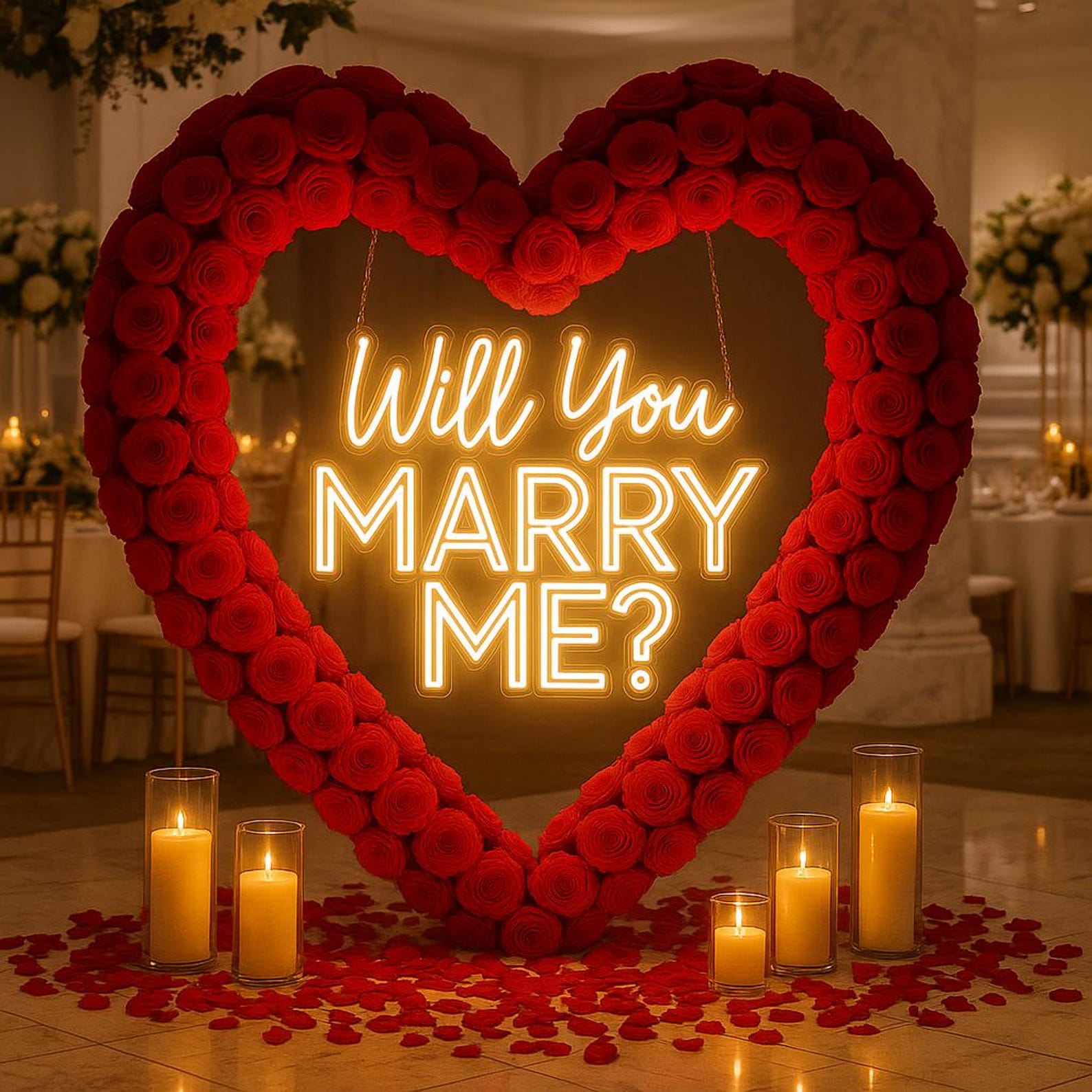 Custom Led Neon Sign, Will You Marry Me Neon Sign, Marry Me LED Sign ...
