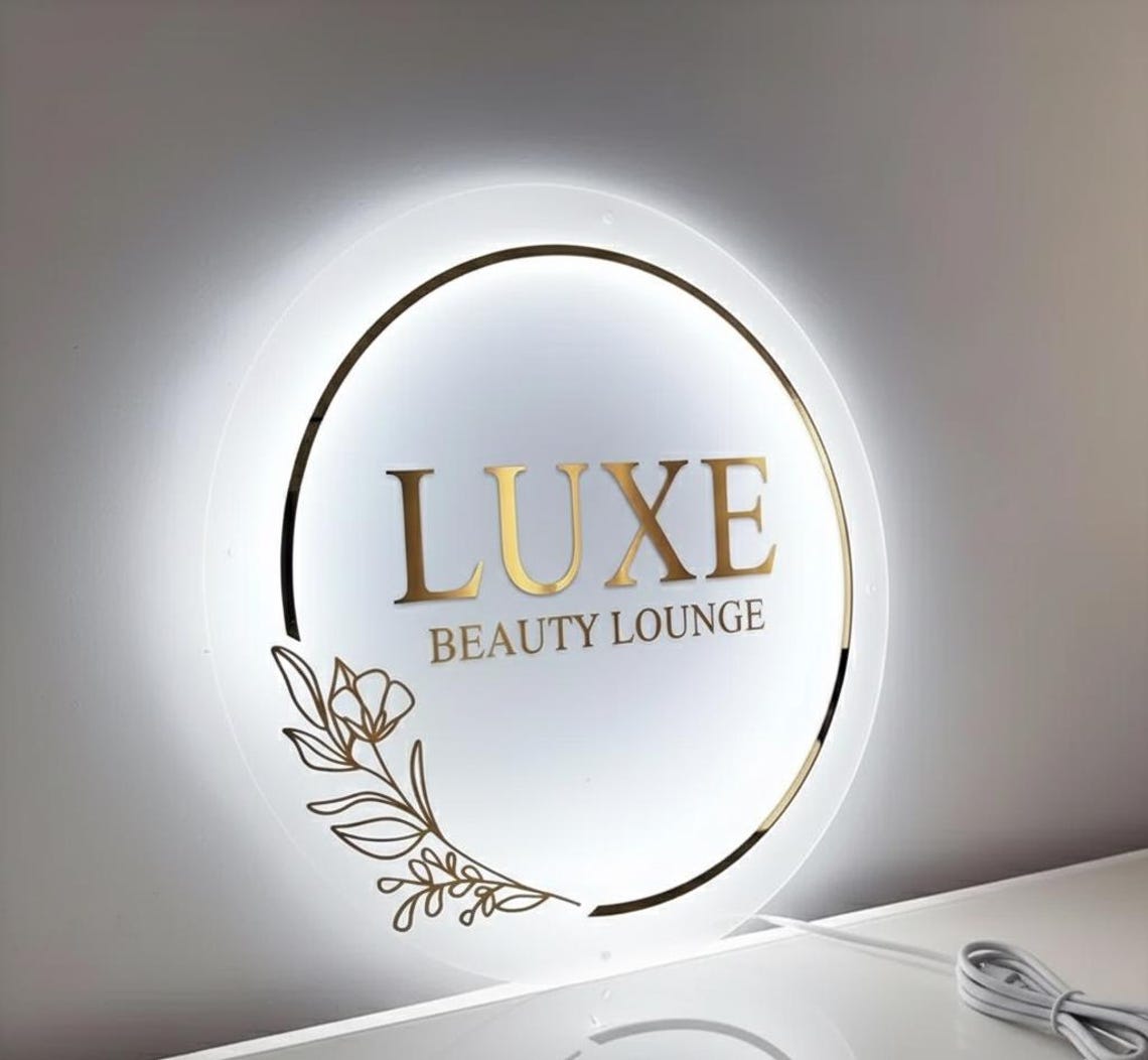 Custom Beauty Acrylic Backlit Logo Sign,custom Sign, Company Sign ...