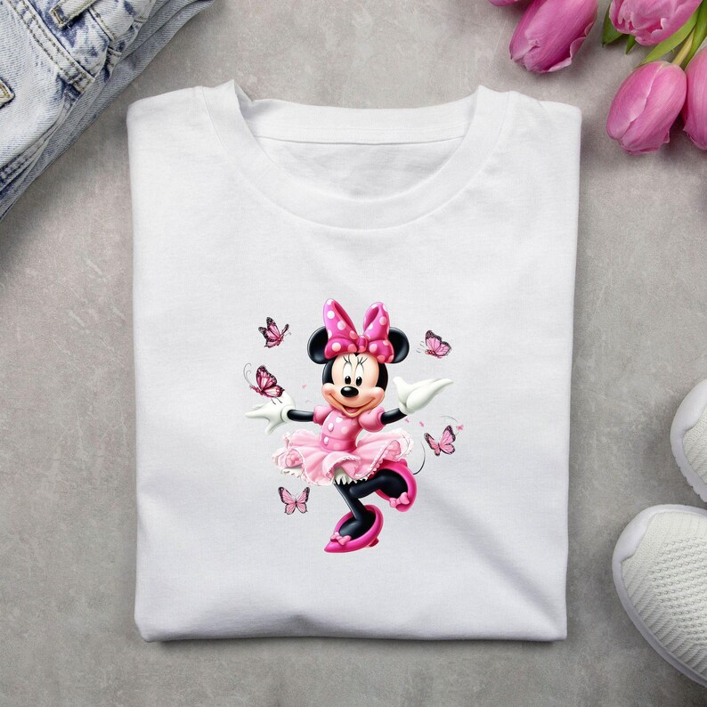 Pink Ballerina Minnie Mouse Clipart | Butterfly PNG (digital Download ...