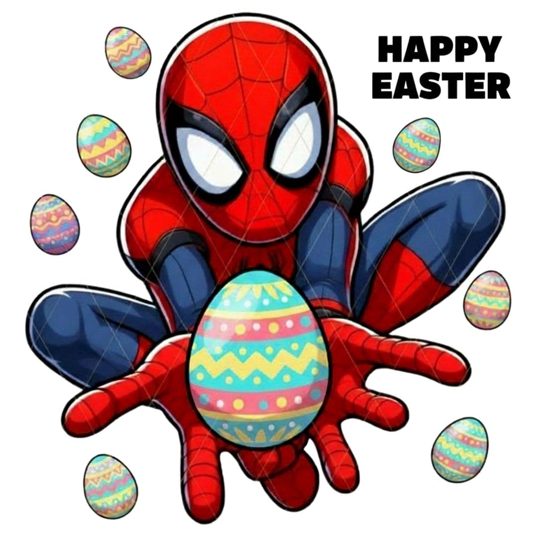 Spider-man Easter Egg PNG | Superhero Kids Shirt Design (digital ...