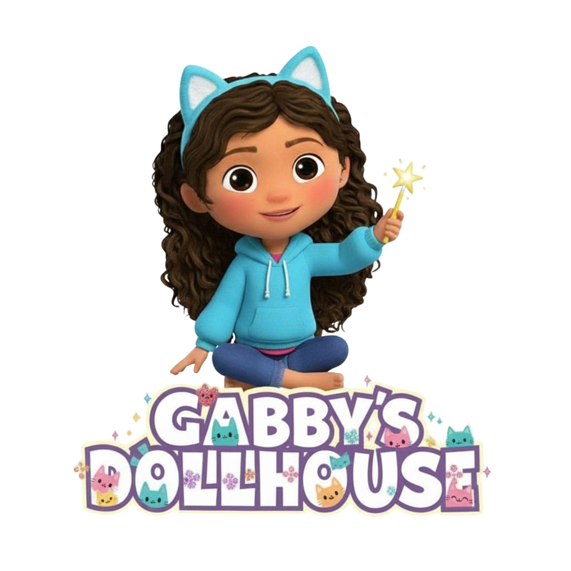 Gabby’s Dollhouse PNG Clipart – Cute Gabby With Magic Wand, Kids ...