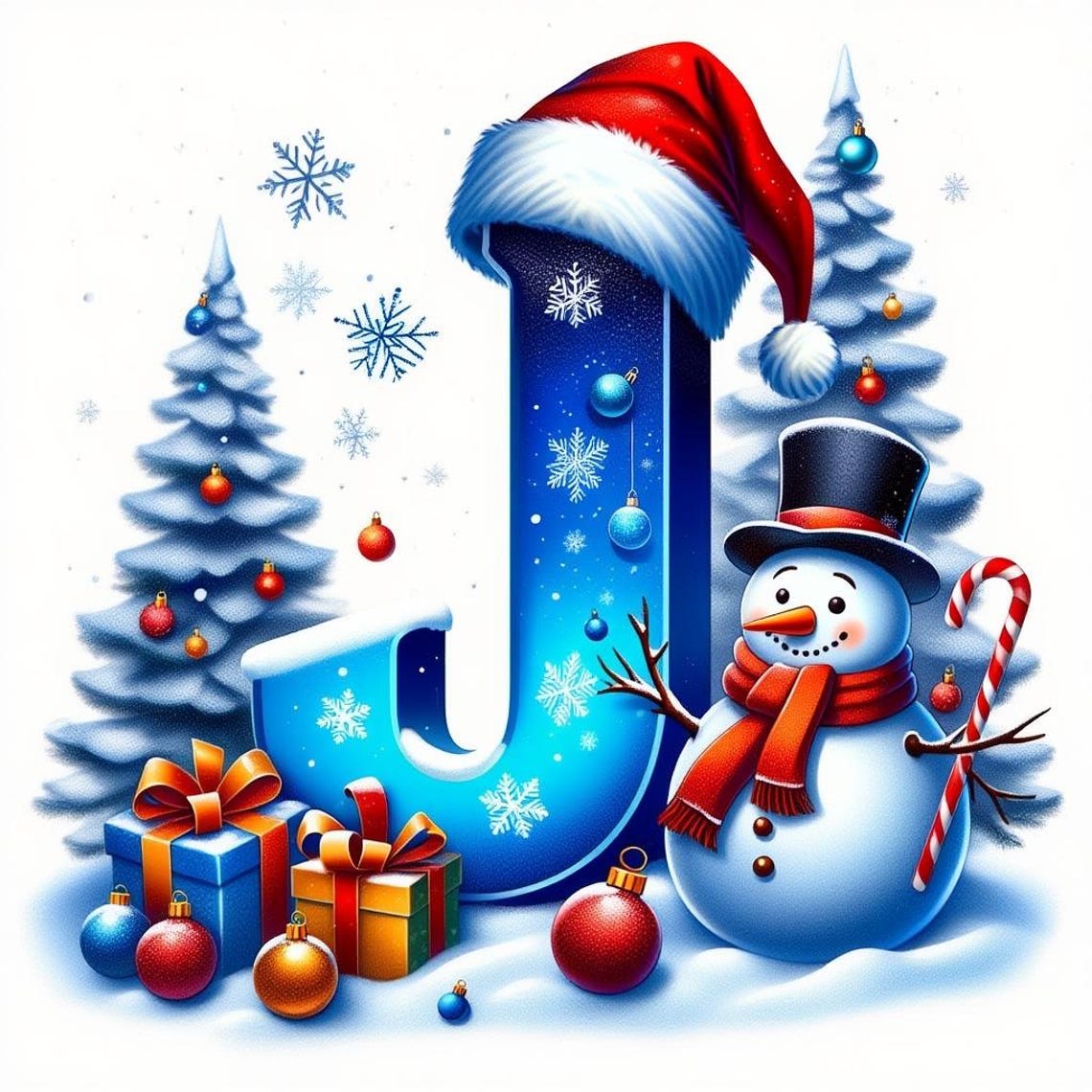 5 Cliparts Alphabet De Noël Clipart F–J - Etsy