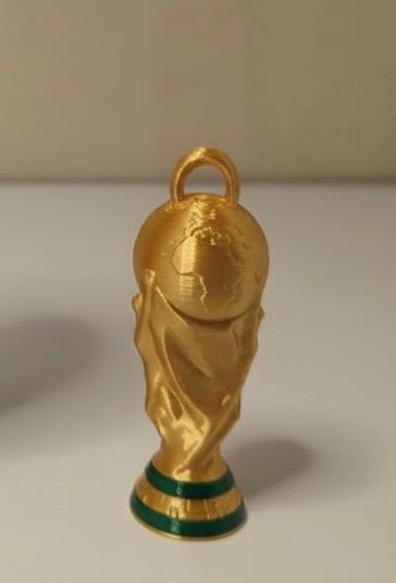 World Cup Trophy Keychain 3D Printed – Mini FIFA Cup Keyring – Football ...