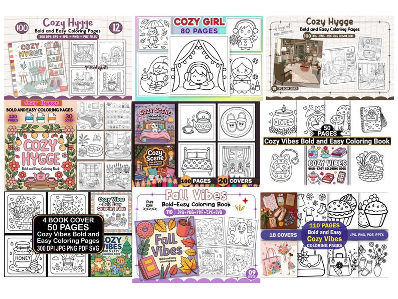Bold & Easy Coloring Pages | 5000+ Designs Mega Bundle (PDF) - Etsy
