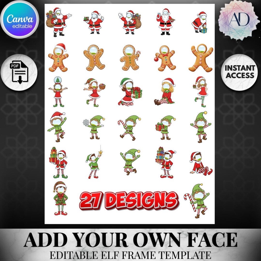 Christmas Elf Add Your Own Face Photo, Elf Photo Templates, Add Your ...
