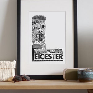Leicester Unframed Print- Leicester Gift- Leicester University ...