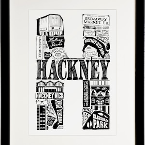 Best of Hackney - Framed Hackney Print - London Poster - London Art ...