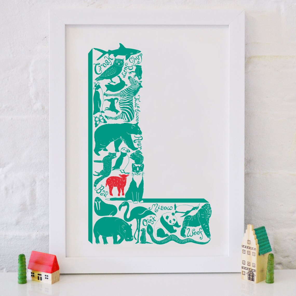 Animal Alphabet Letter L Nursery Print Nursery Decor | Etsy