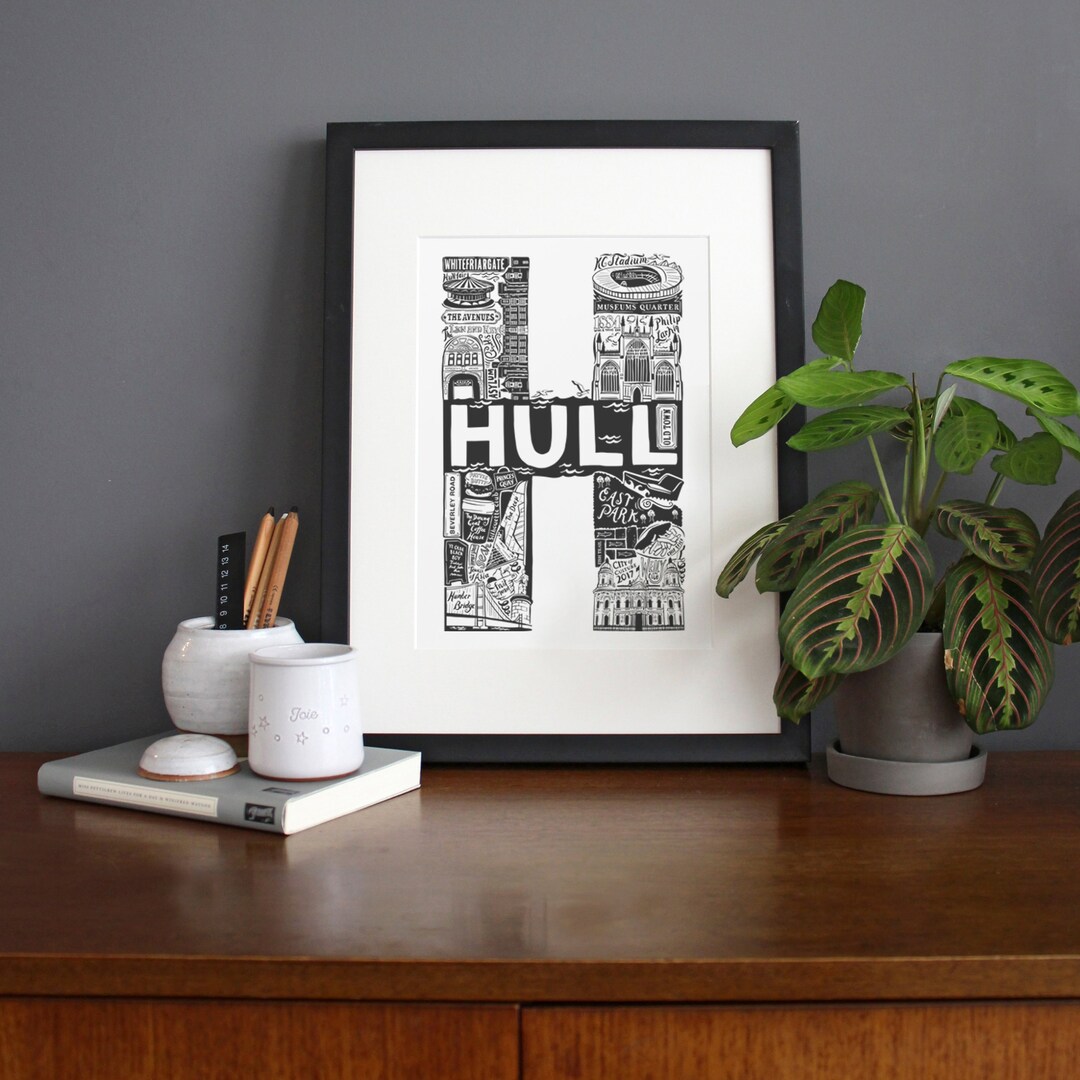 Hull Framed Print- graduation gift - Hull Gift - Hull artwork - Hull ...