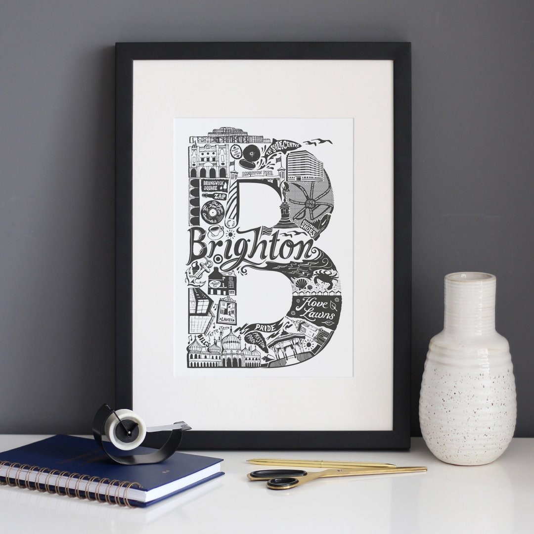 Brighton Print- Brighton Poster - Graduation Gift - Brighton Gift ...