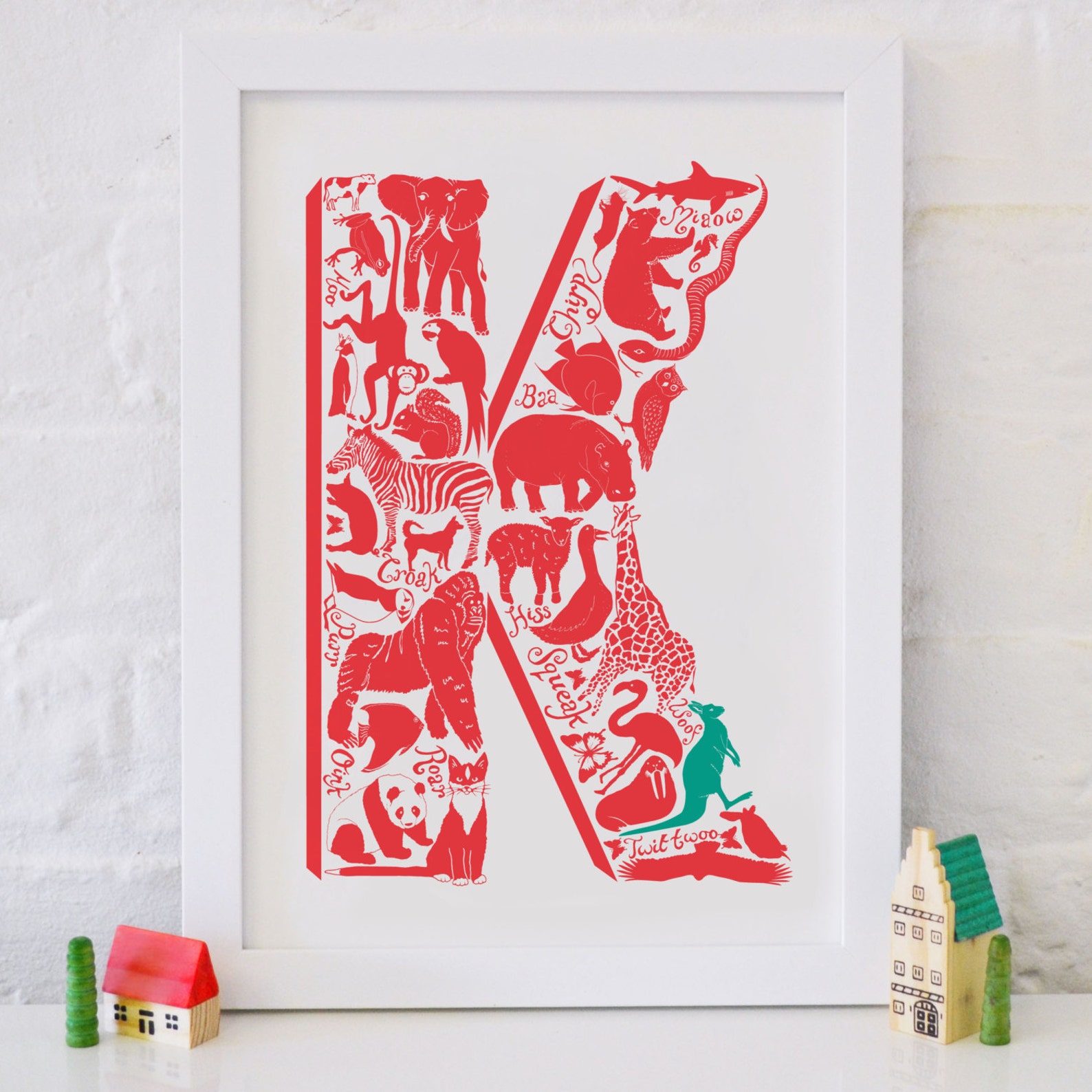 Animal Alphabet Letter K Nursery Print Nursery Decor - Etsy