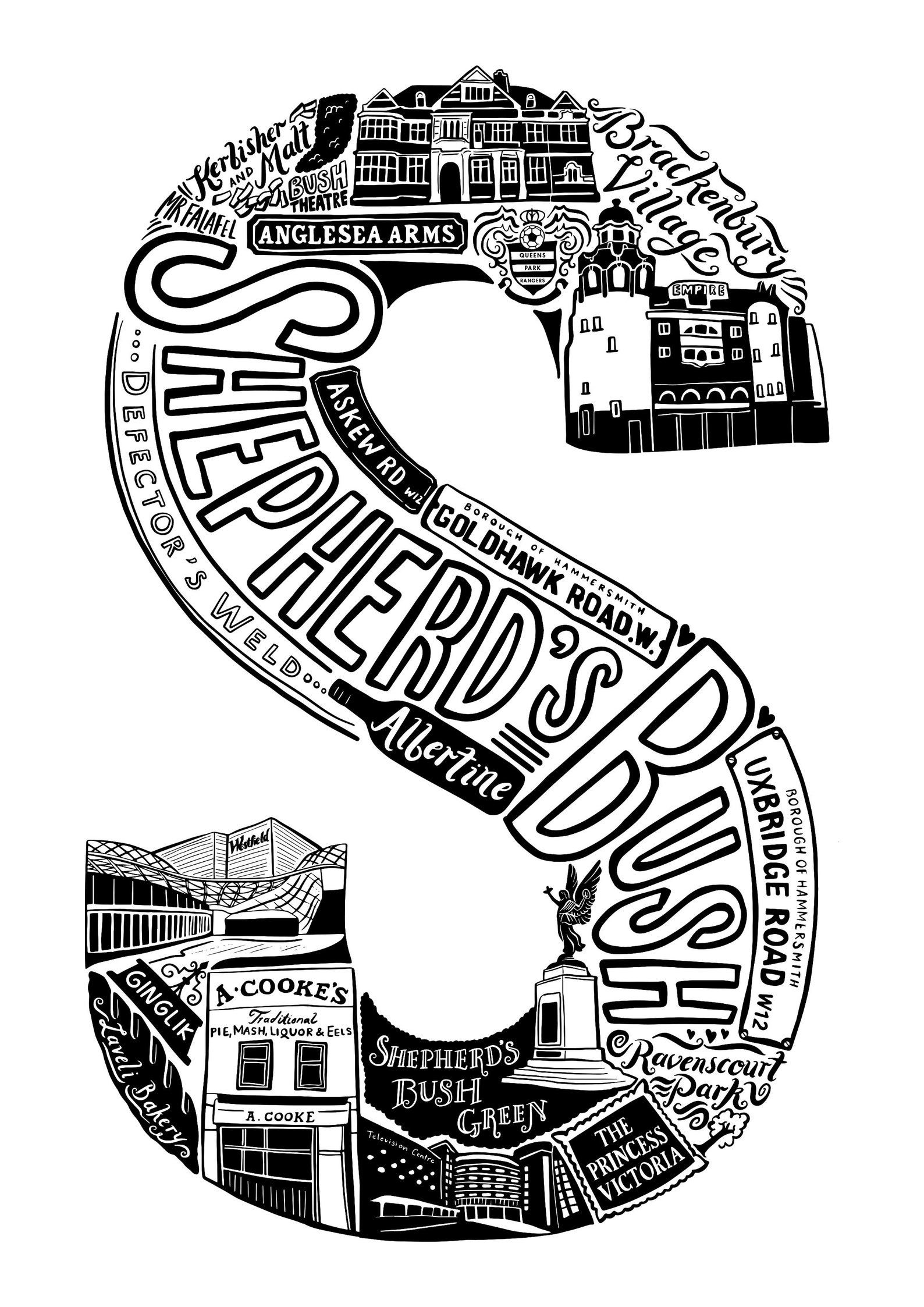 Shepherds Bush Print London Print Shepherds Bush Poster - Etsy