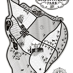 Brockwell Park Map Print London Map Vintage Map London Poster London ...