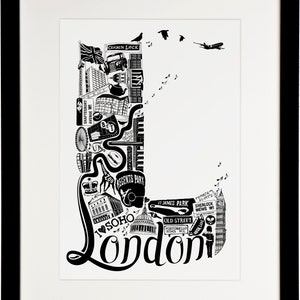 Best of London Framed London Print London Poster London Art Typographic ...