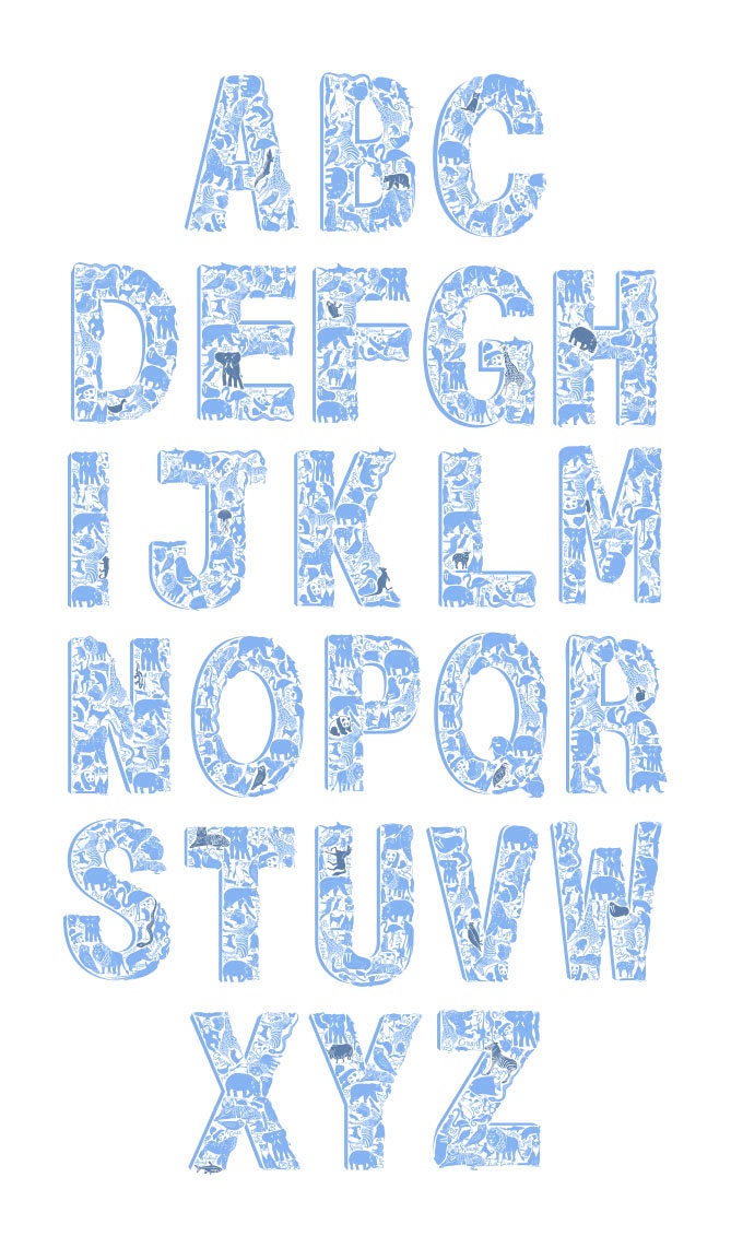 Blue Letter Christening Print Nursery Print Nursery Decor - Etsy