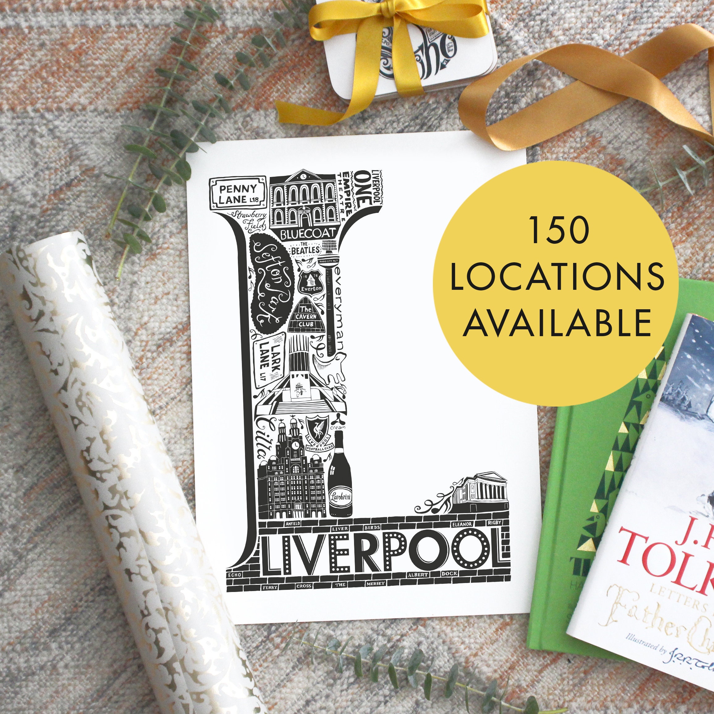 Liverpool Unframed Print Liverpool Gift Liverpool Poster | Etsy UK