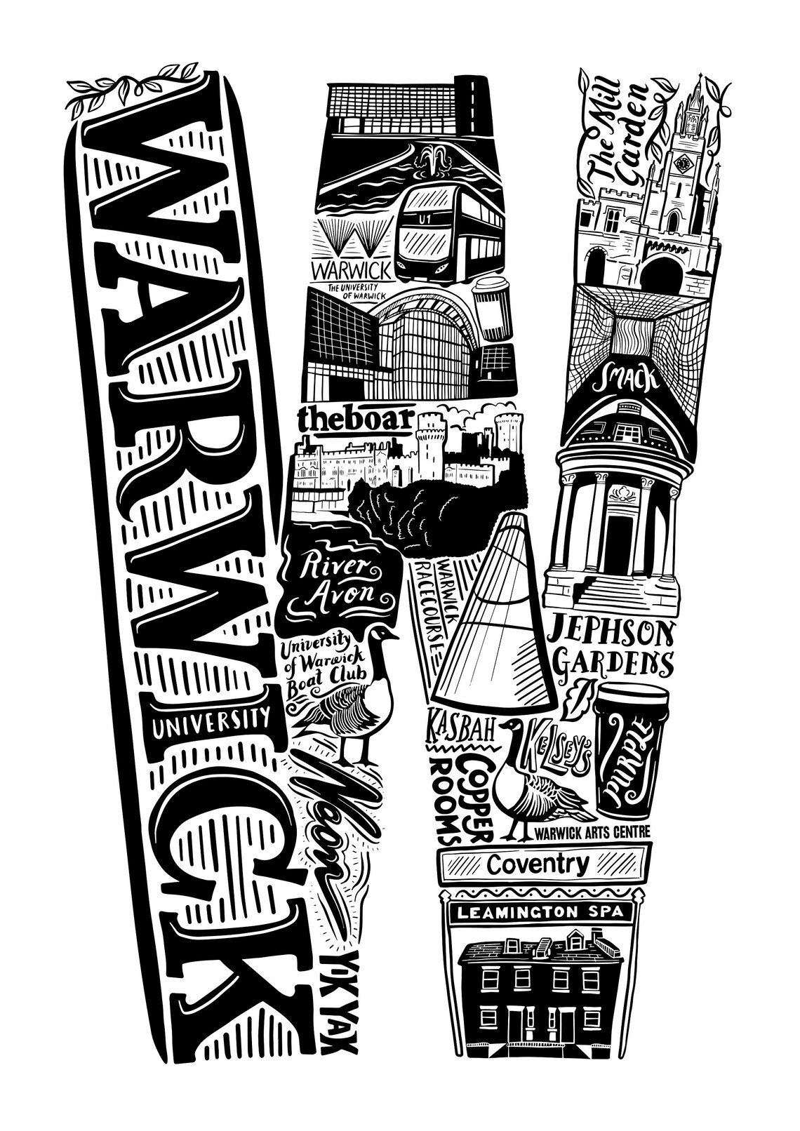 Warwick Unframed Print Warwick Gift University of Warwick - Etsy