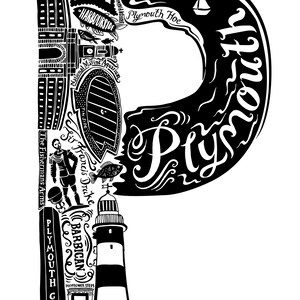 Plymouth Print- Plymouth Poster - Plymouth Art - Plymouth Gift ...