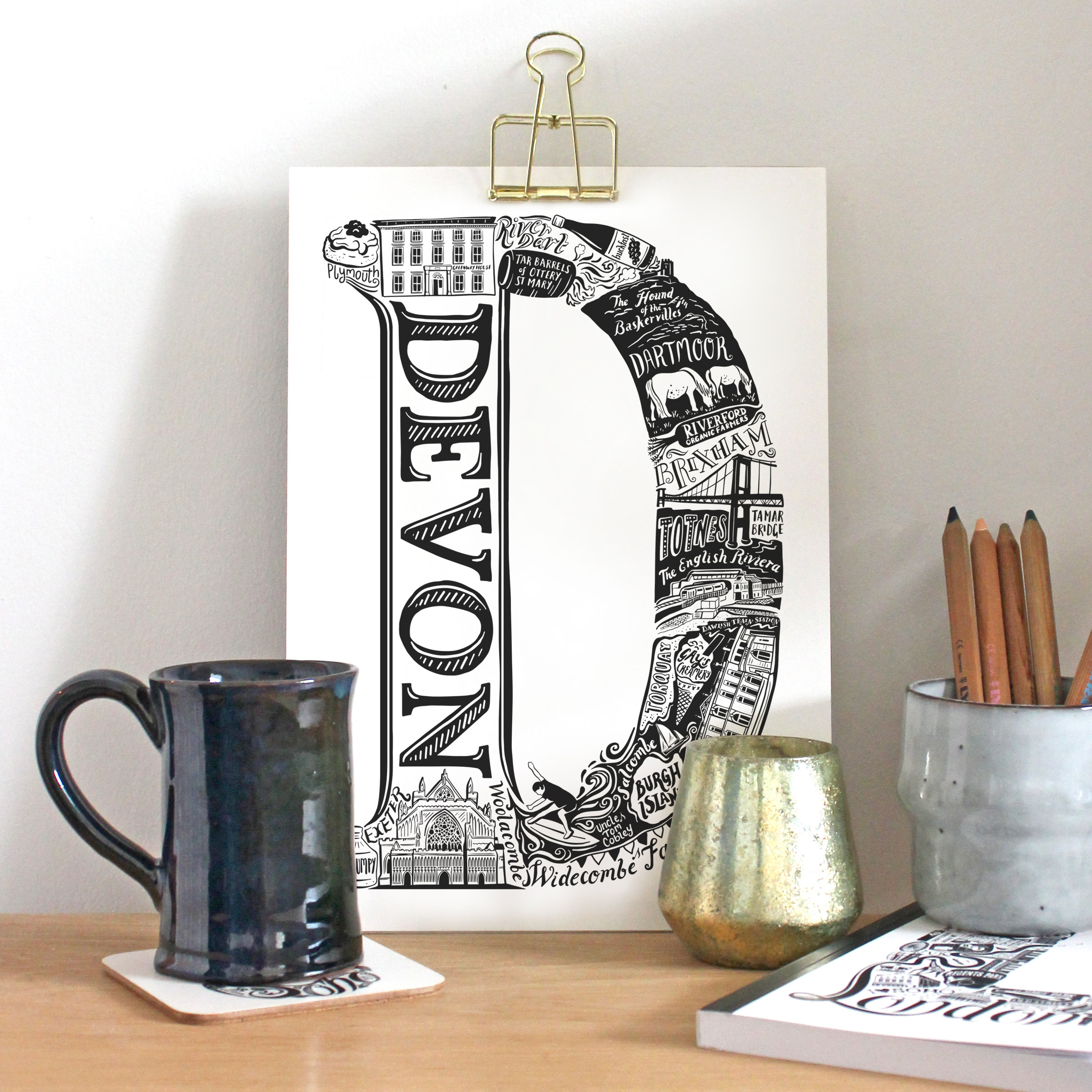 Devon Print Housewarming Gift Devon Gift Devon Artwork - Etsy UK