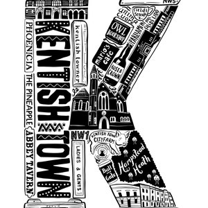 Best of Kentish Town Print - Housewarming Present for Londoners ...