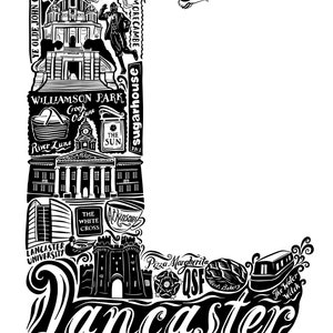 Lancaster Unframed Print- Lancaster Gift- Lancaster University ...