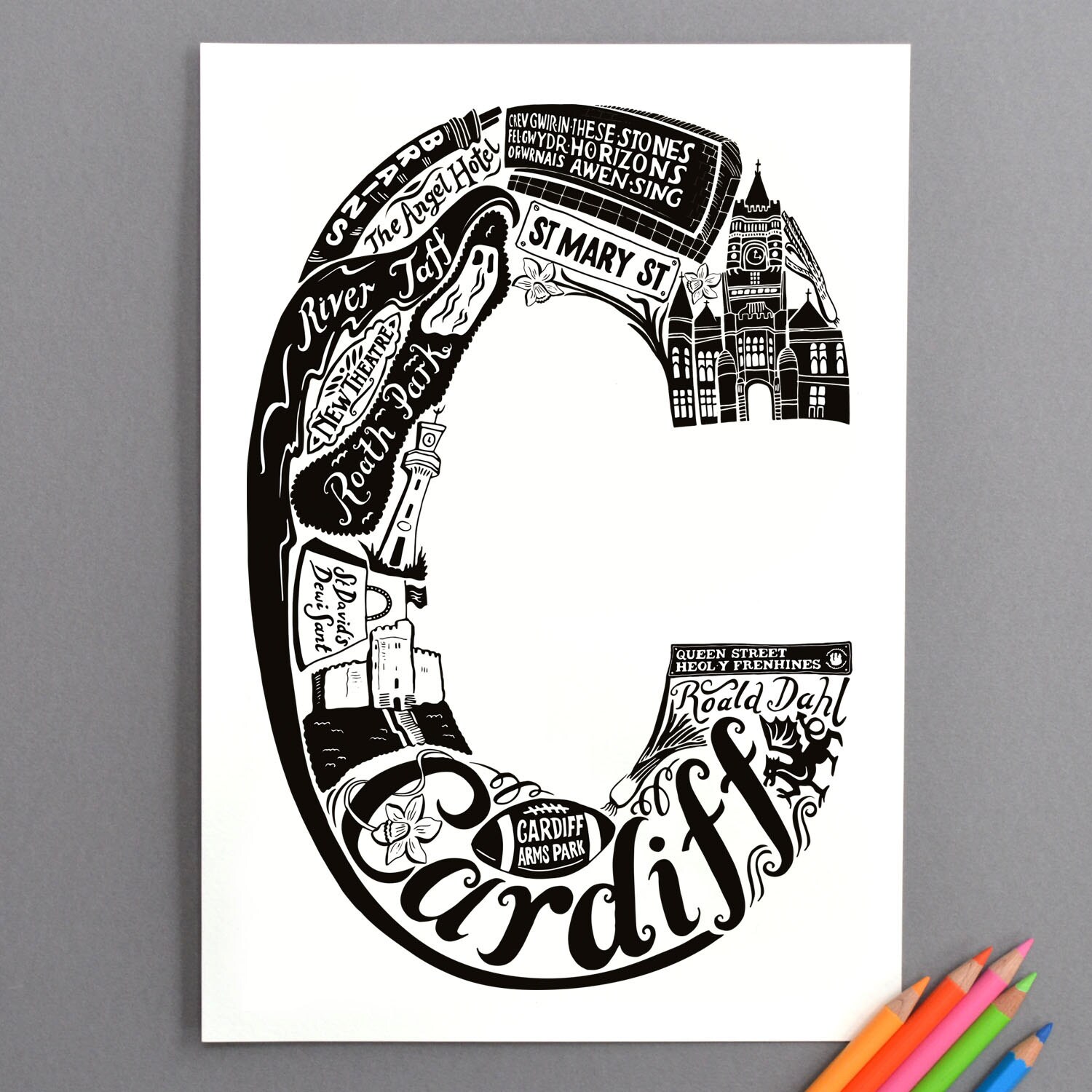 Cardiff Framed Print Cardiff Uni Graduation Gift for Him - Etsy UK