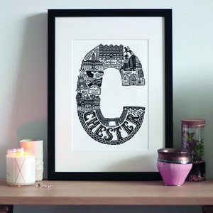 Chester Print - Chester Poster - Chester Art - Graduation Gift UK ...