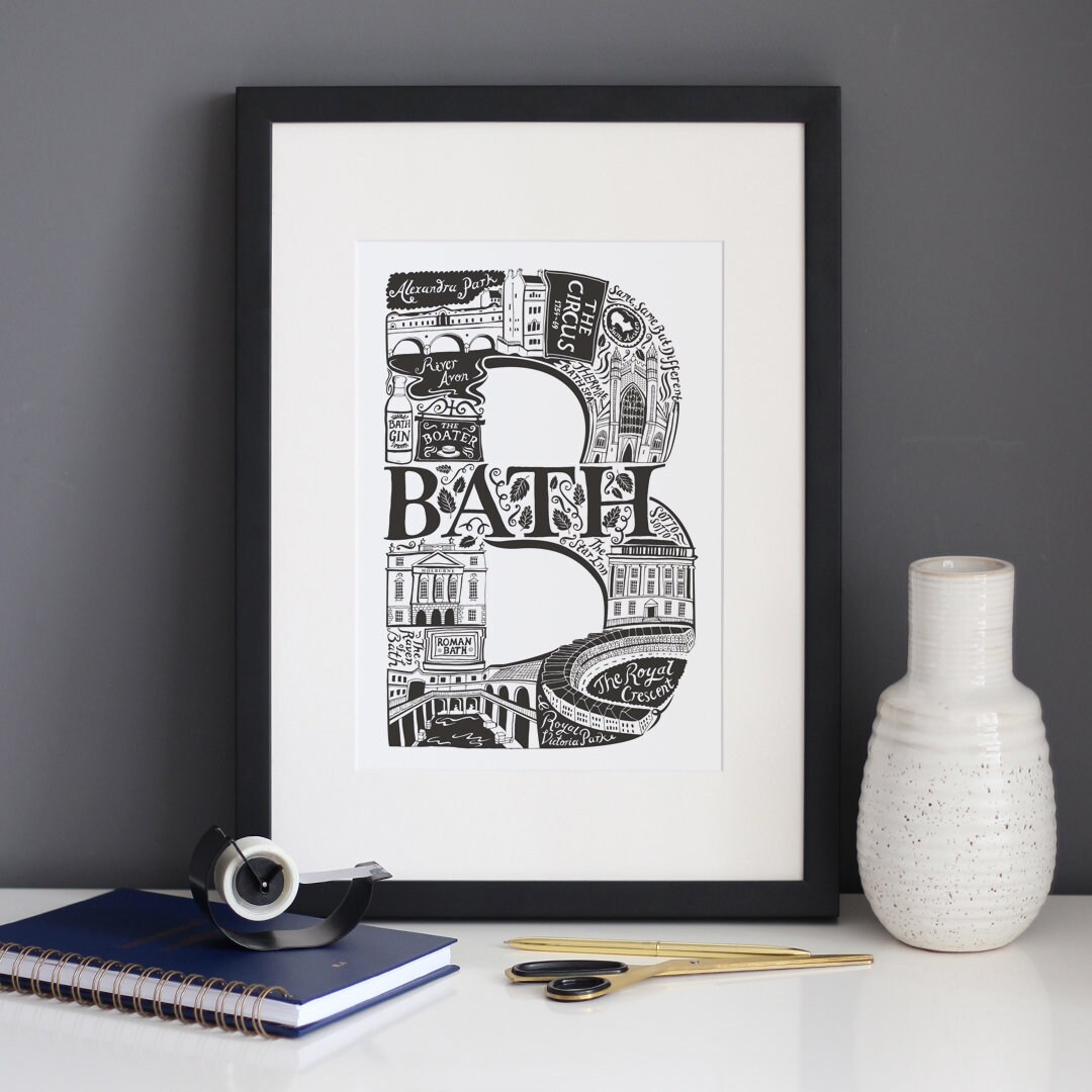 Bath Framed Print Graduation Gift UK Bath Gift University Gift Ideas ...