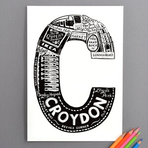 Croydon Print Croydon Poster London Print London Poster - Etsy UK
