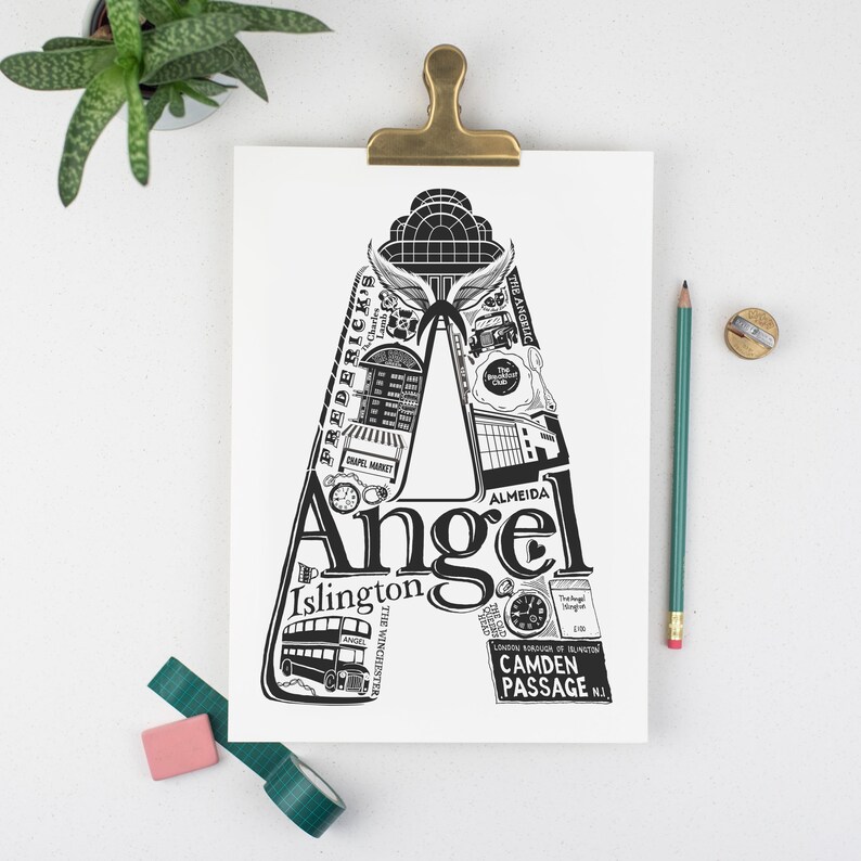 Angel Islington Print - London Print - Angel Housewarming - Wedding ...