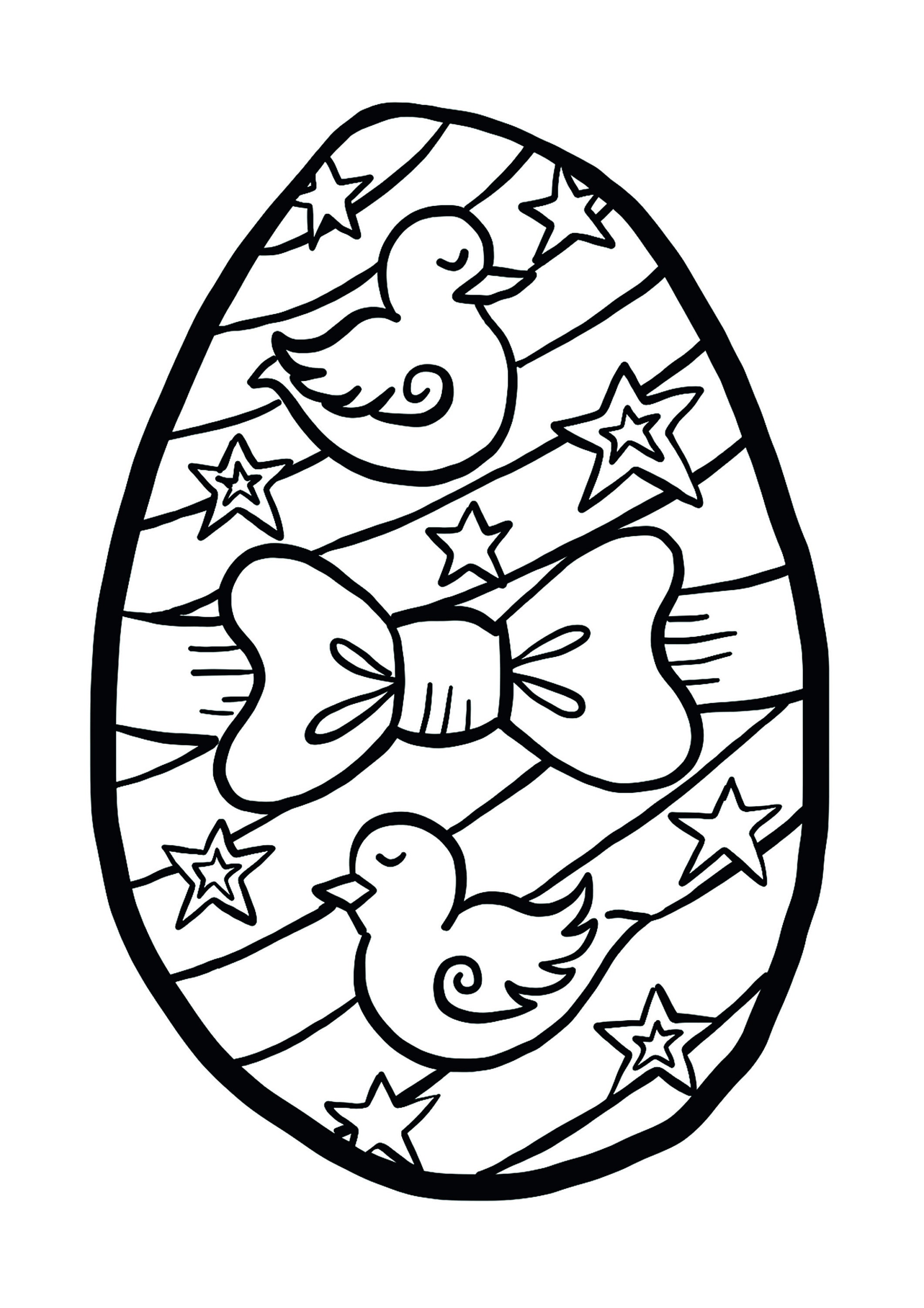 Easter Egg Colouring Poster Easter Cards Easter Bunny | Etsy