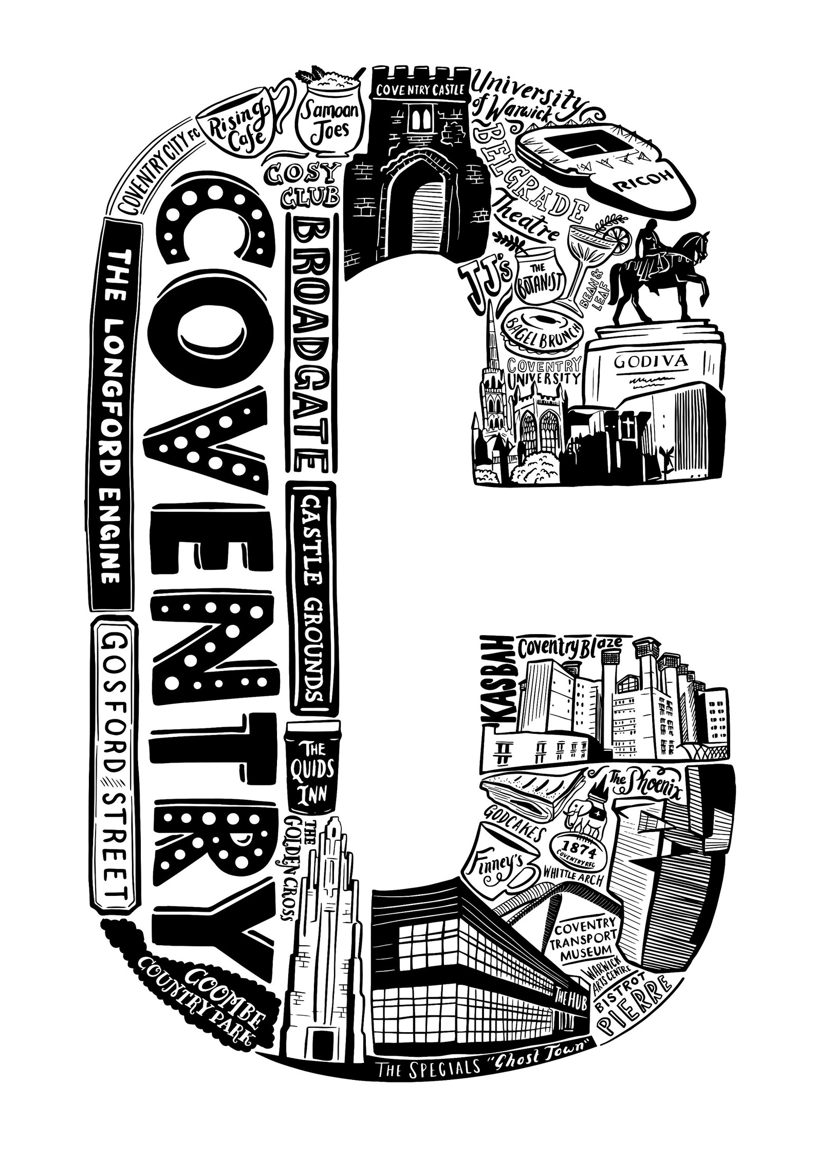 Coventry Print Coventry Wall Art Coventry Poster - Etsy